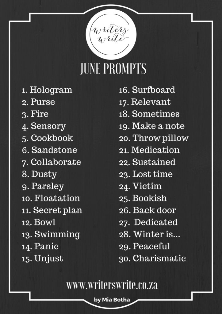 30 Writing Prompts For June 2017 - Writers Write
