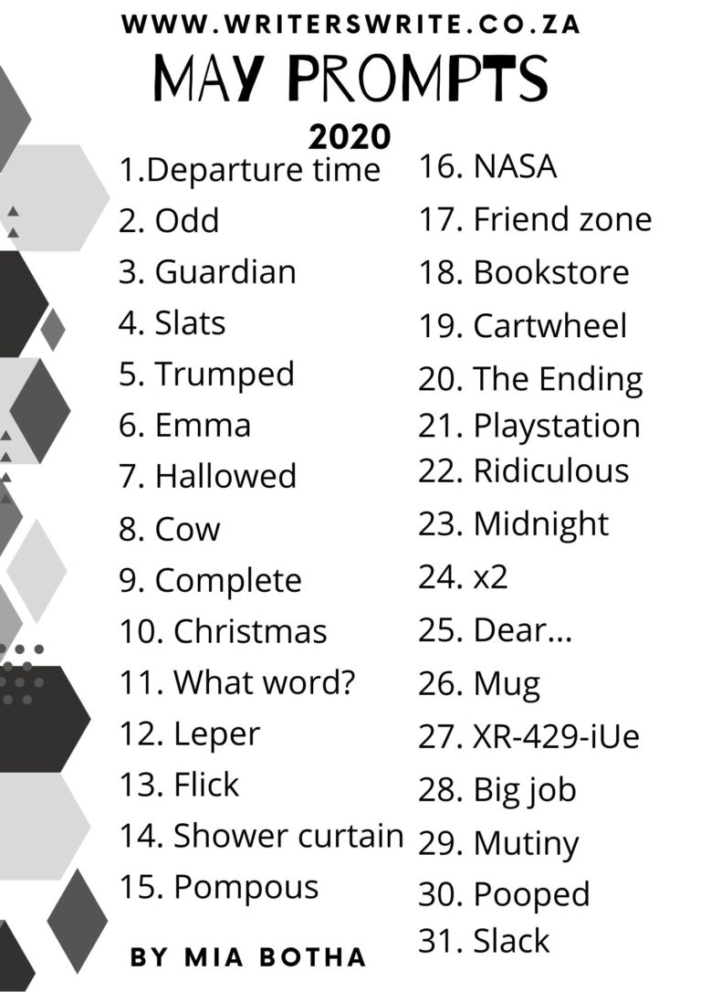 31 Writing Prompts For May 2020 - Writers Write