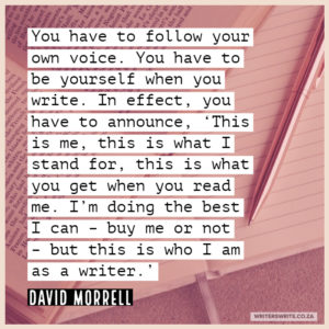 Quotable – David Morrell - Writers Write