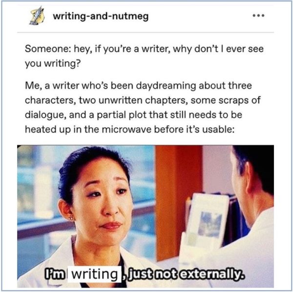 Just Not Externally - Writers Write