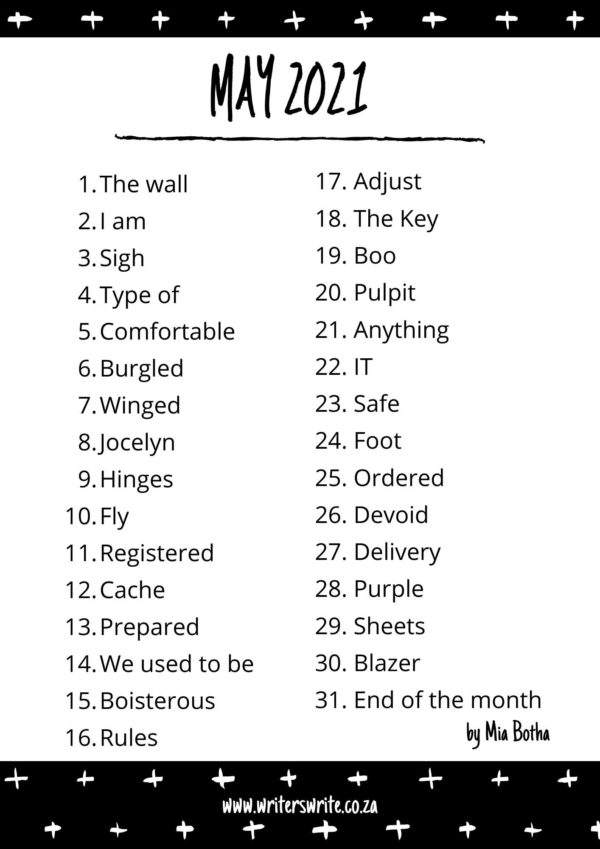 31 Writing Prompts For May 2021 - Writers Write