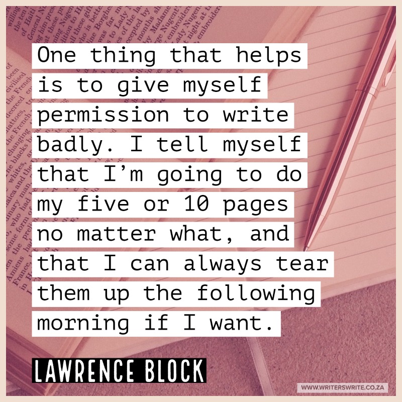 Quotable – Lawrence Block - Writers Write