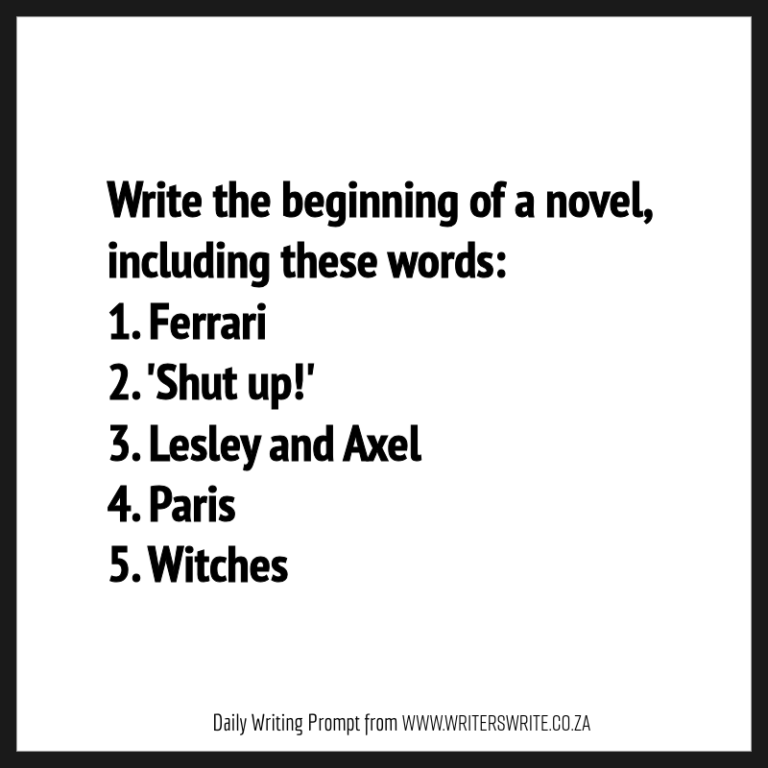 Daily Writing Prompt - Writers Write