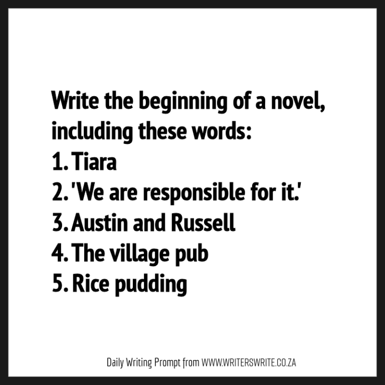Daily Writing Prompt - Writers Write
